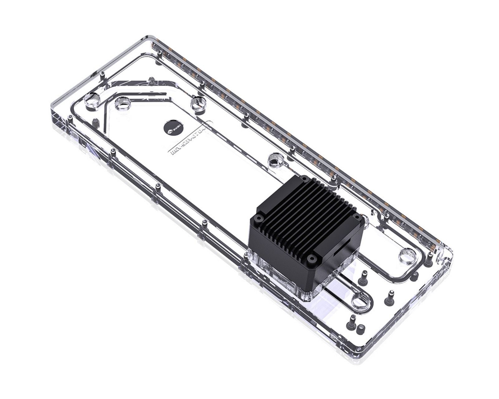 Bykski Distro Plate For SEASONIC Q704 - PMMA w/ 5v Addressable RGB(RBW ...