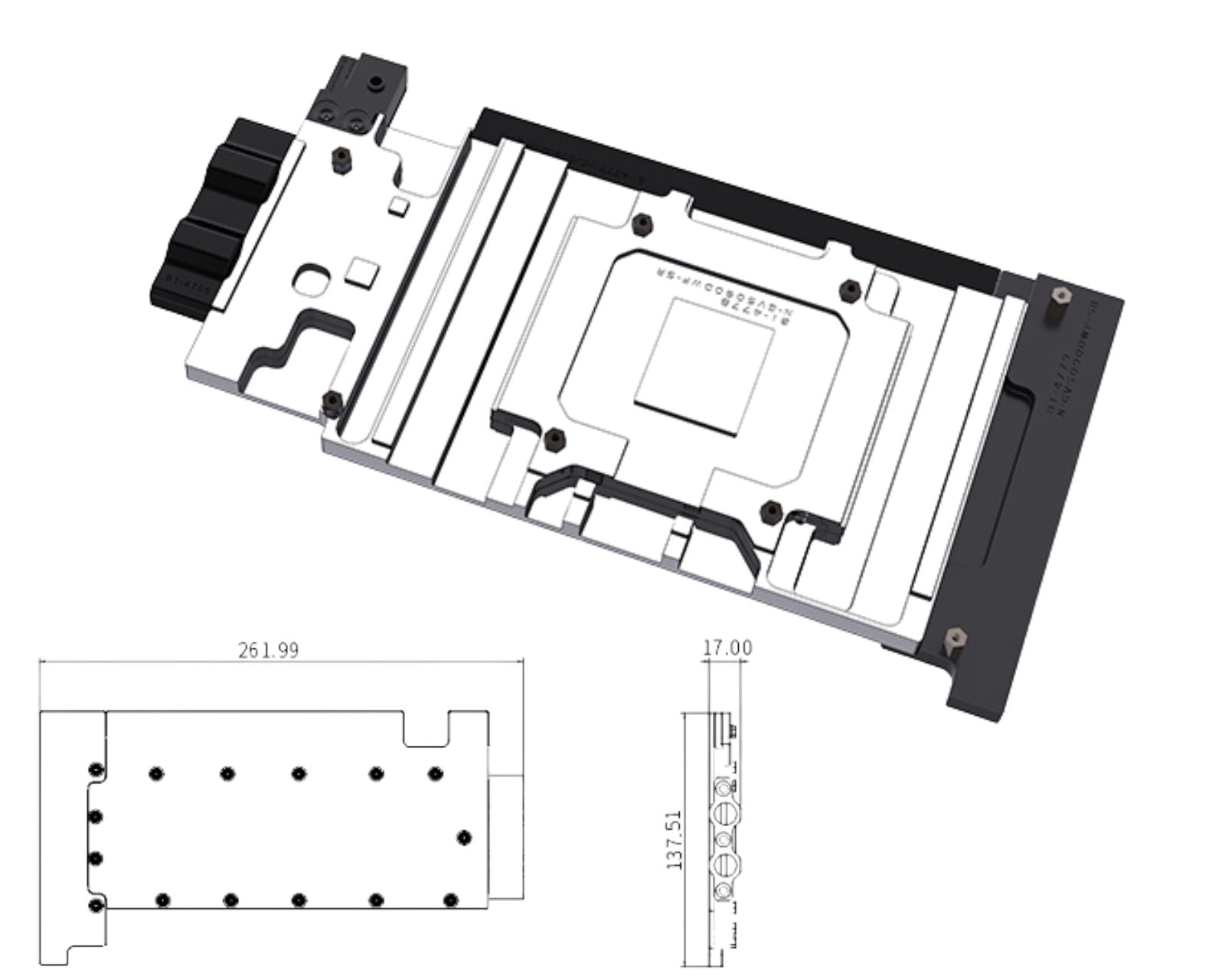 Bykski Durable Metal/POM GPU Water Block and Backplate For Gigabyte Ge ...