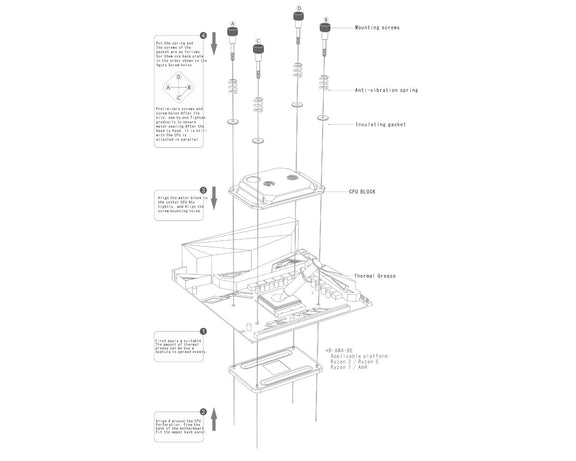 Bykski Premium Backplate For AMD Ryzen CPUs - Socket AM4 Compatibility ...