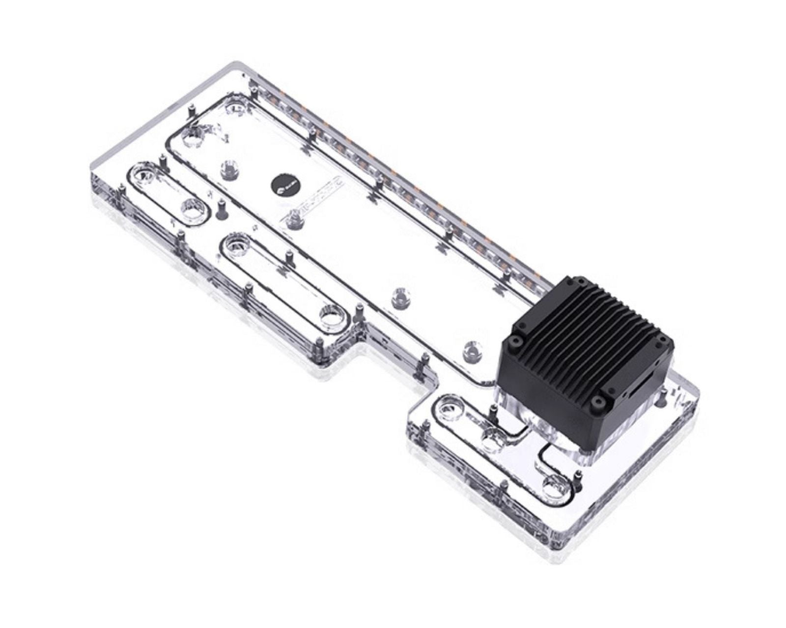 Bykski Distro Plate For DEEPCOOL SPACE STATION - PMMA w/ 5v Addressabl ...
