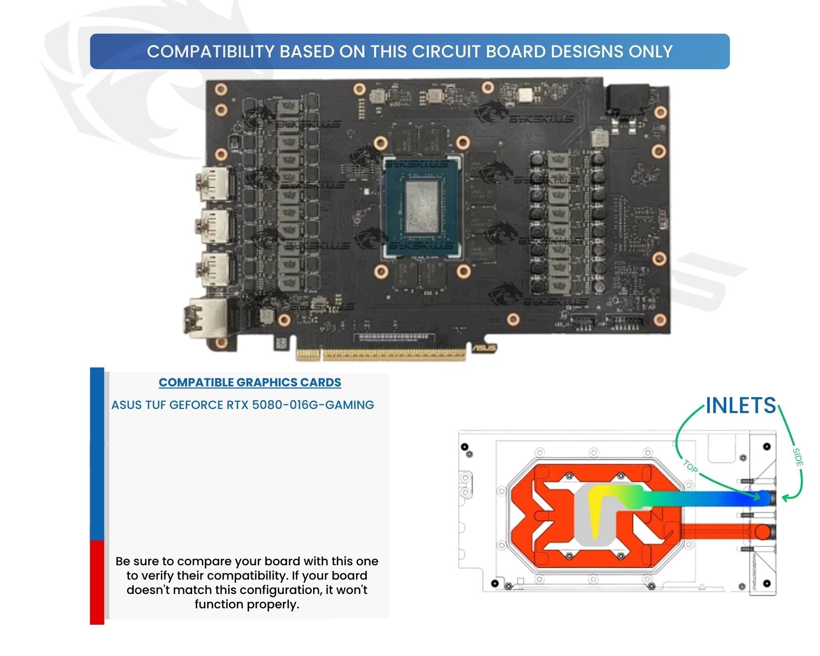 Bykski Armored End Port GPU Water Block with Backplate For ASUS TUF Ge ...