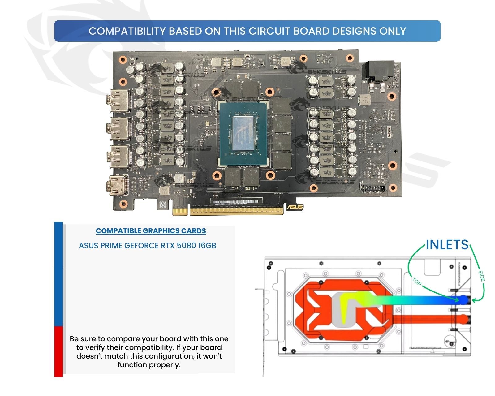 Bykski Armored End Port GPU Waterblock with Backplate For ASUS PRIME G ...
