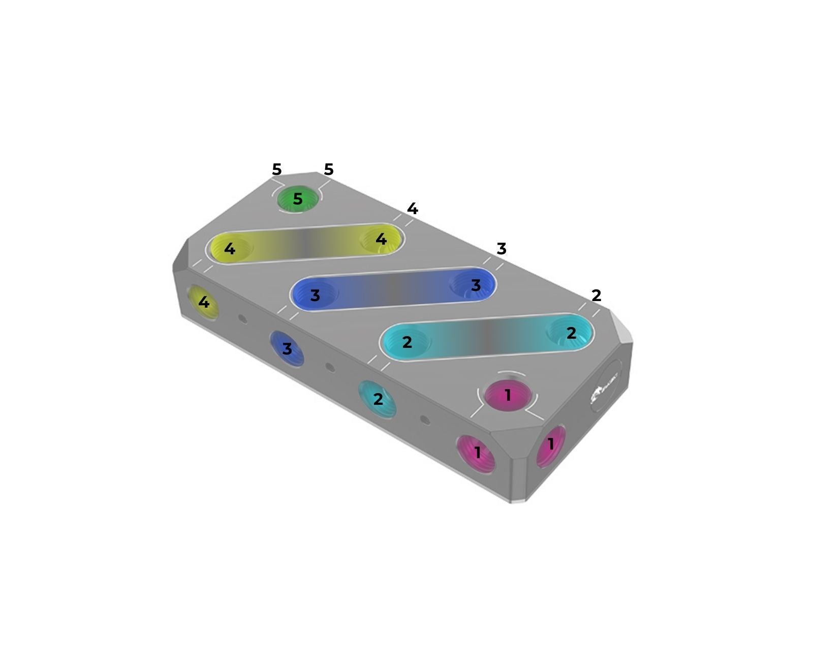 Bykski Versatile POM Fluid Distribution/Routing Block Engineered For 2 ...