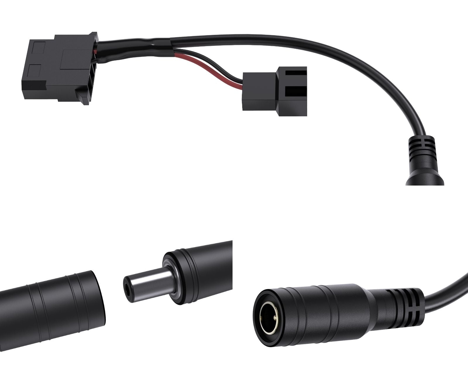 Bykski Universal DC Input (5.5mm x 2.1mm) to 4 Pin Molex Plug Cable fo ...